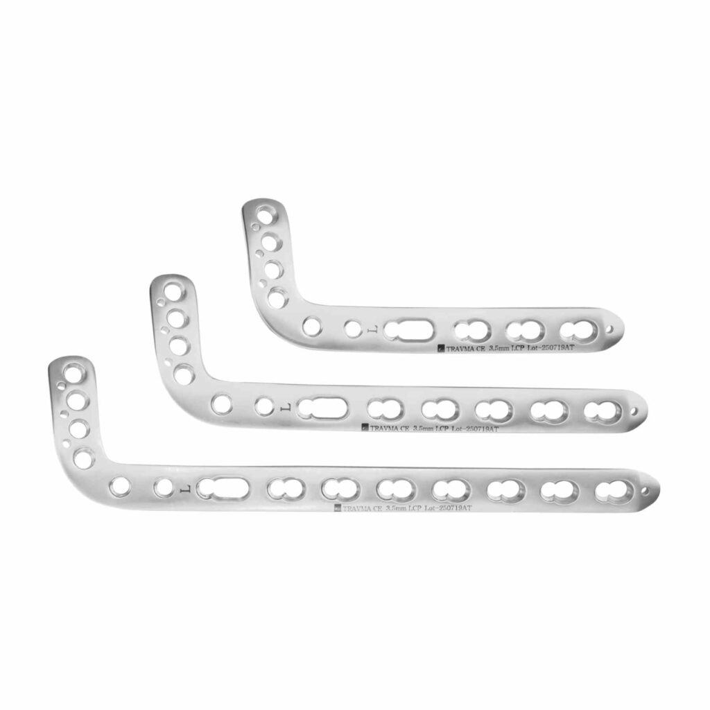 PLACA TIBIA DISTAL ANTEROLATERAL LCP 3.5 MM ACERO - Travma medical