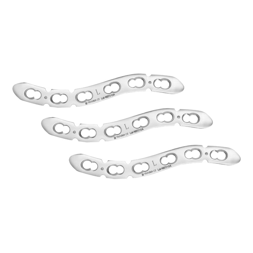 PLACA EN S PARA CLAVÍCULA MEDIAL LCP 3.5 MM ACERO - Travma medical