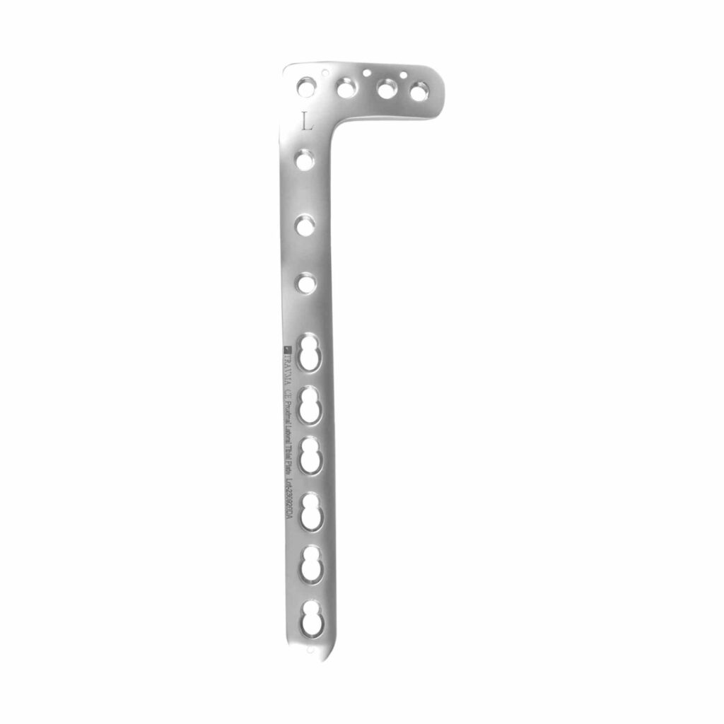 PLACA TIBIA PROXIMAL LATERAL LCP 3.5 MM ACERO - Travma medical