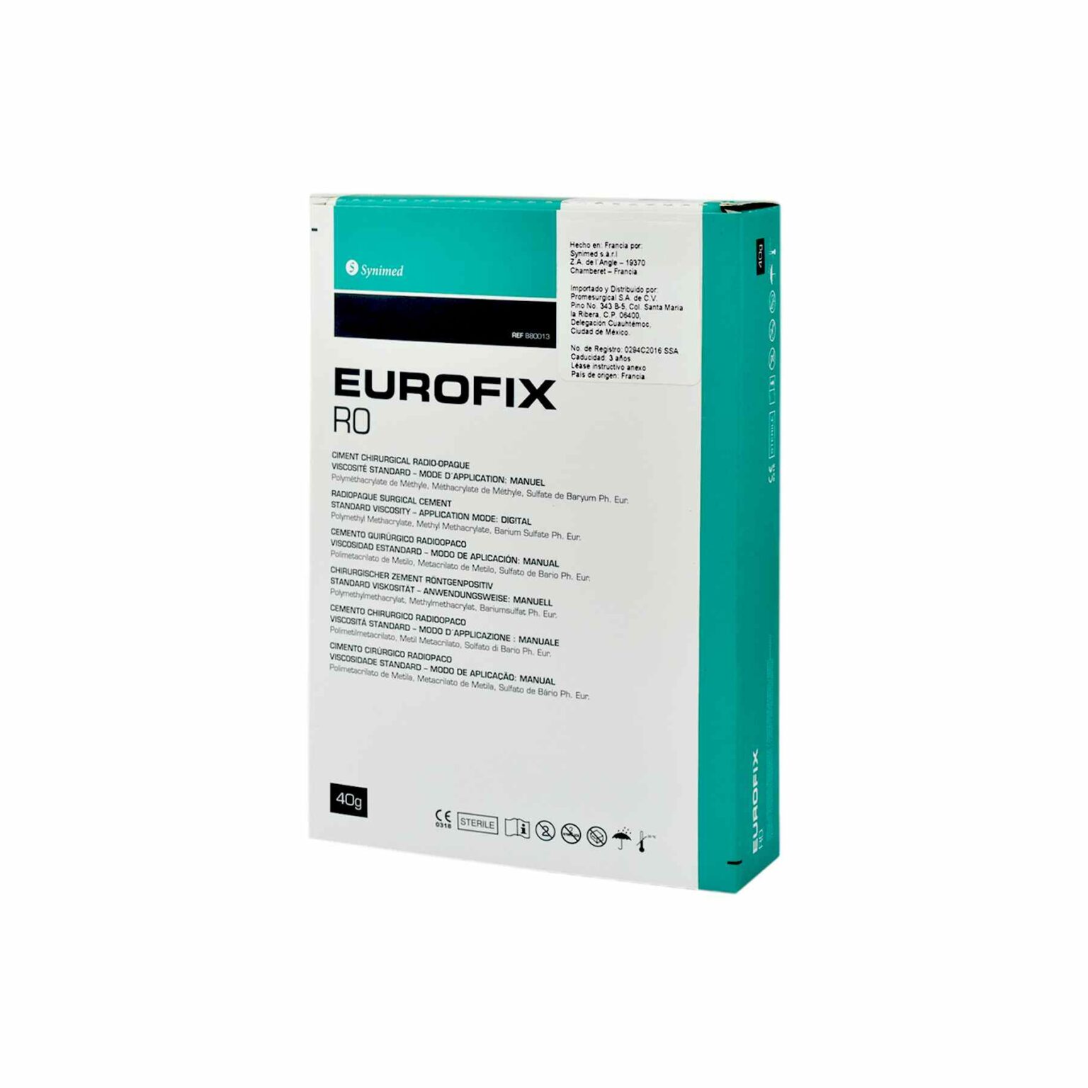 CEMENTO EUROFIX SIMPLE DE 40 GRAMOS - Travma medical